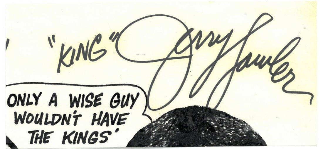 Jerry Lawler Signed 3x6 Cut Signature