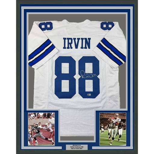 Framed Autographed/signed Michael Irvin 33x42 Dallas