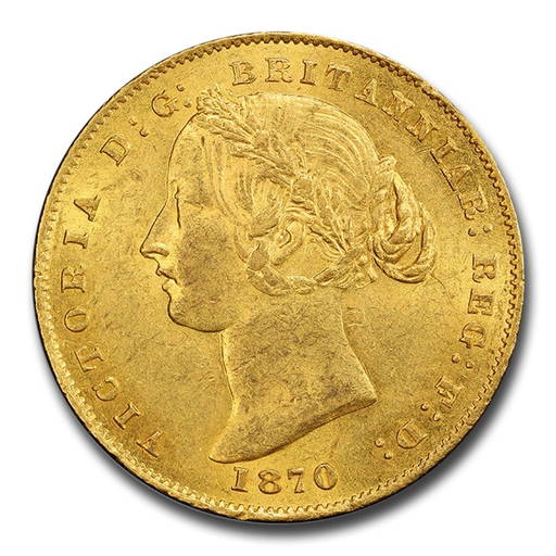 1870 Australia Gold Sovereign Victoria