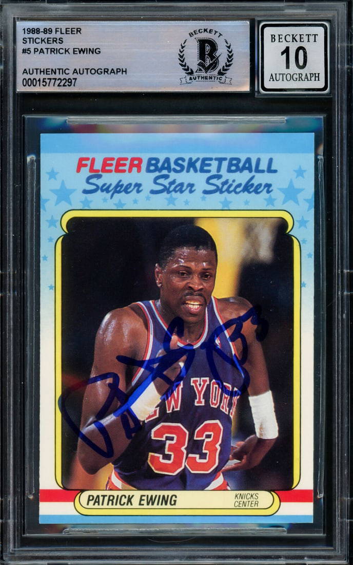 Patrick Ewing Autographed 1988-89 Fleer Auction