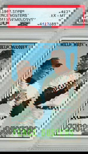 Graded 1967 Topps Fence Busters Willie Mays Mccovey #423 Baseball Card ...