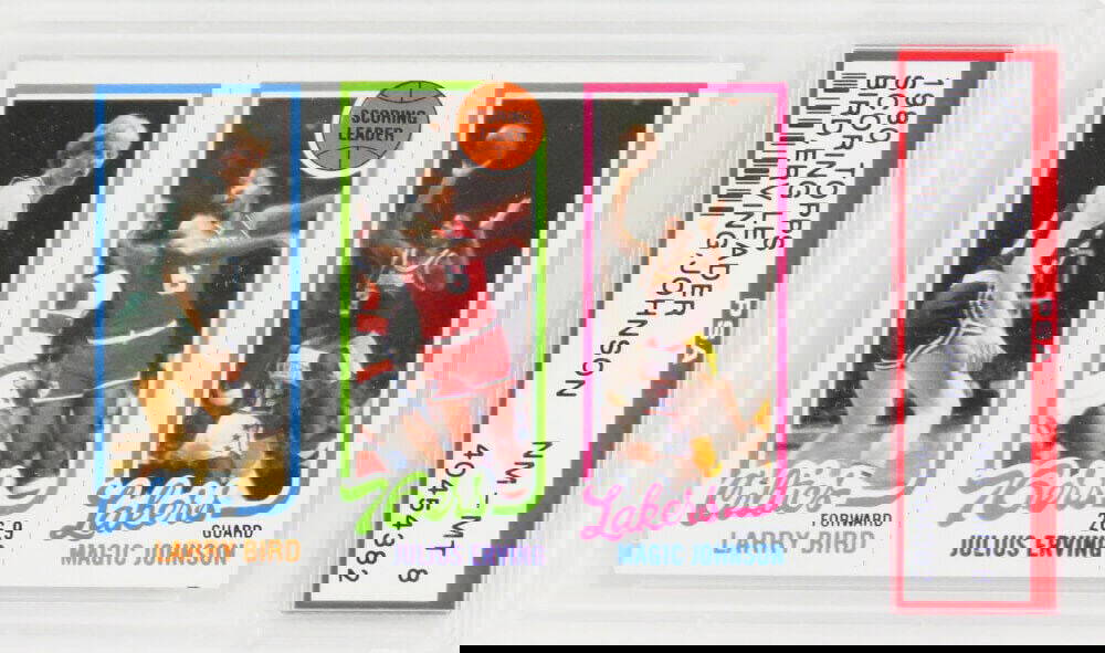 Larry Bird Magic Johnson Julius Erving 1980 Topps Scoring Leader Card ...