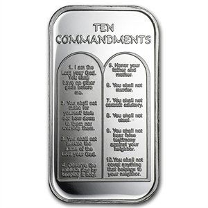1 Oz Ten Commandments Silver Bar