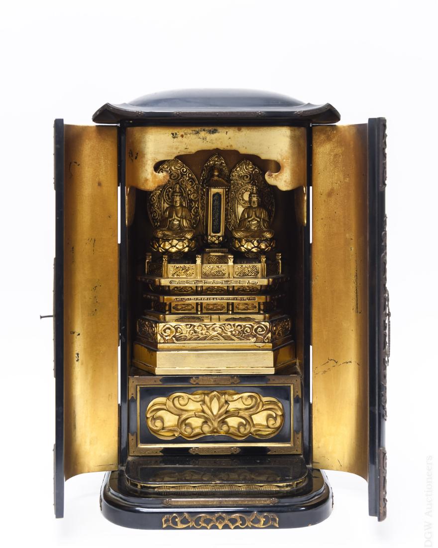 Lacquered Portable Buddhist Shrine.