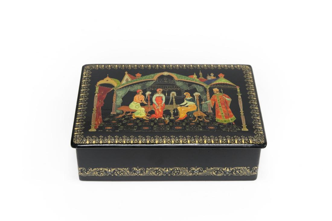 Volkov Palekh Russian Lacquer Box.
