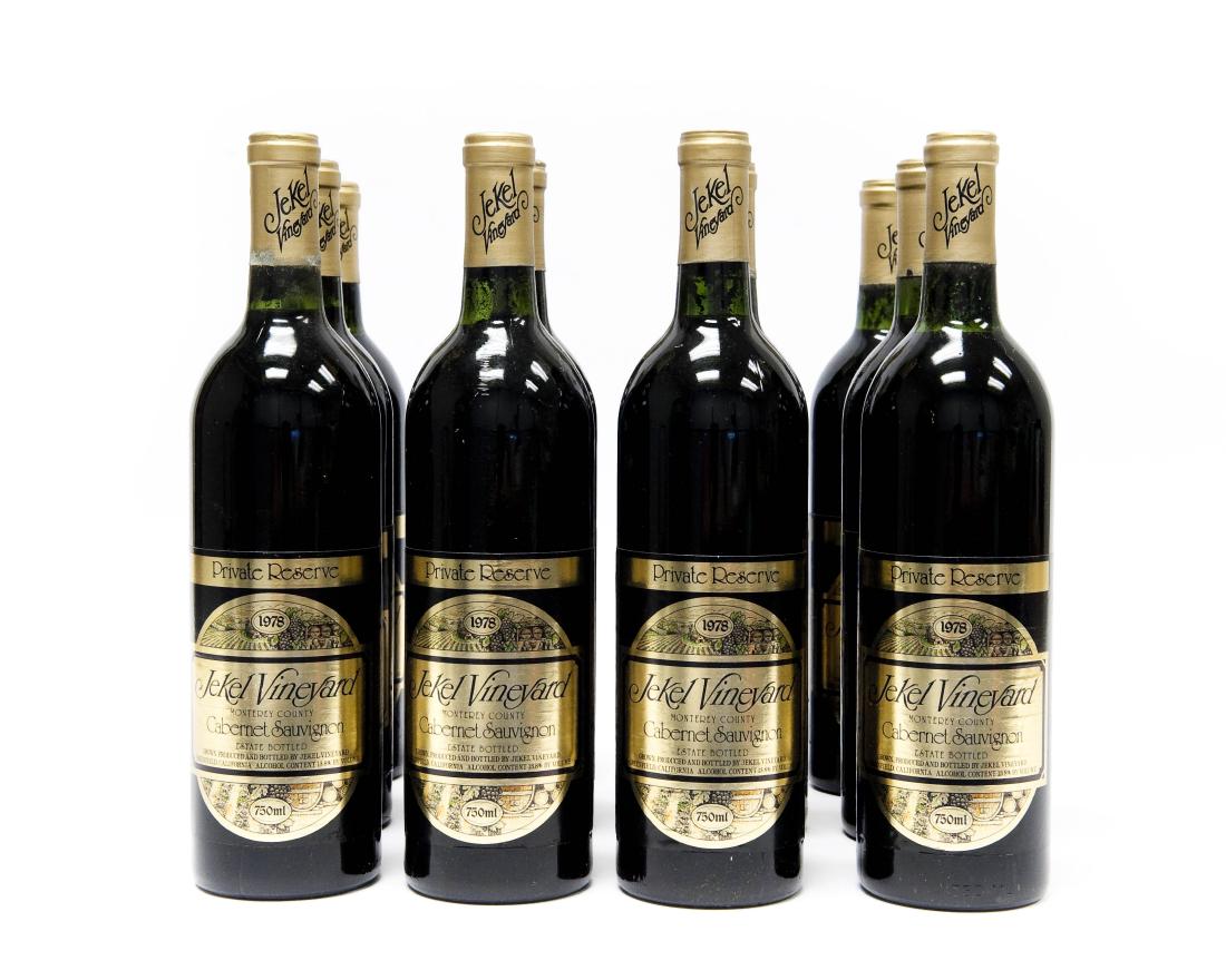 (12) Bottles, Jekel Vineyards 1978 Private Reserve - Sep 22, 2018 | D.G ...