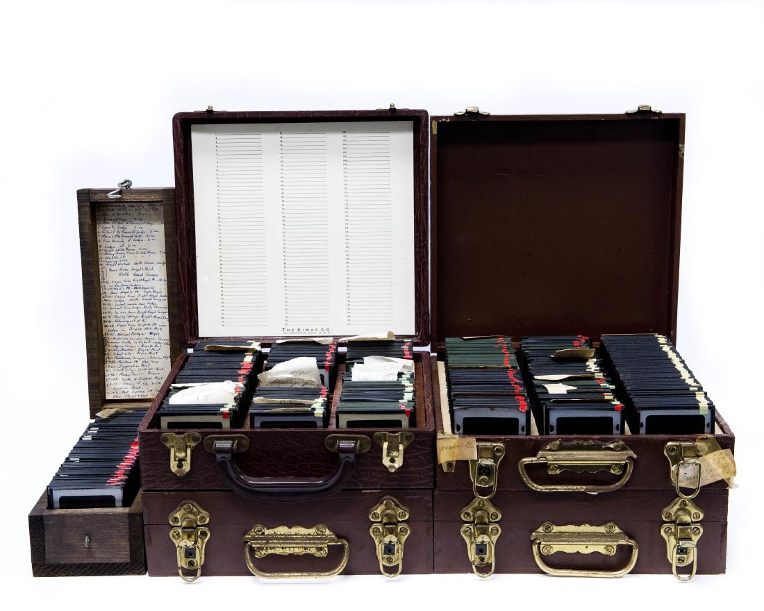 Collection of Vintage Photographic Glass Slides.