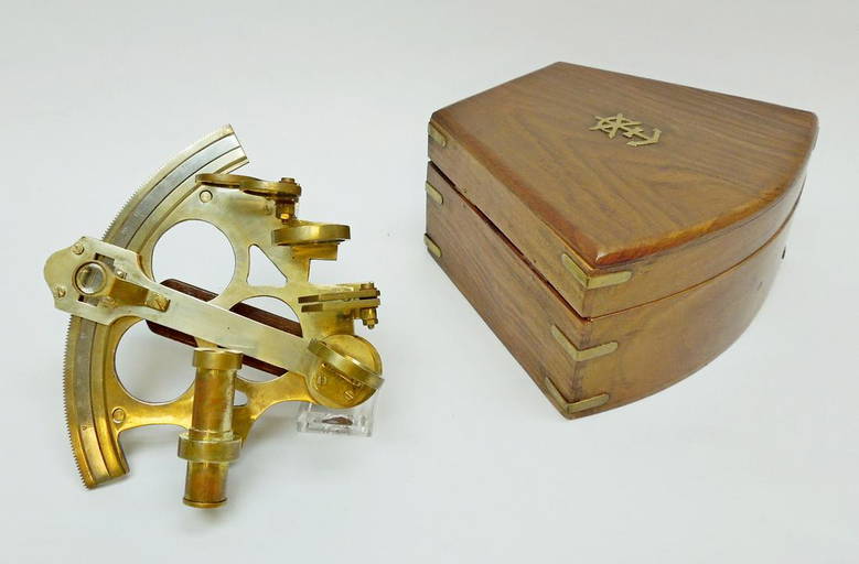 Ross London Brass 6 Inch Sextant.
