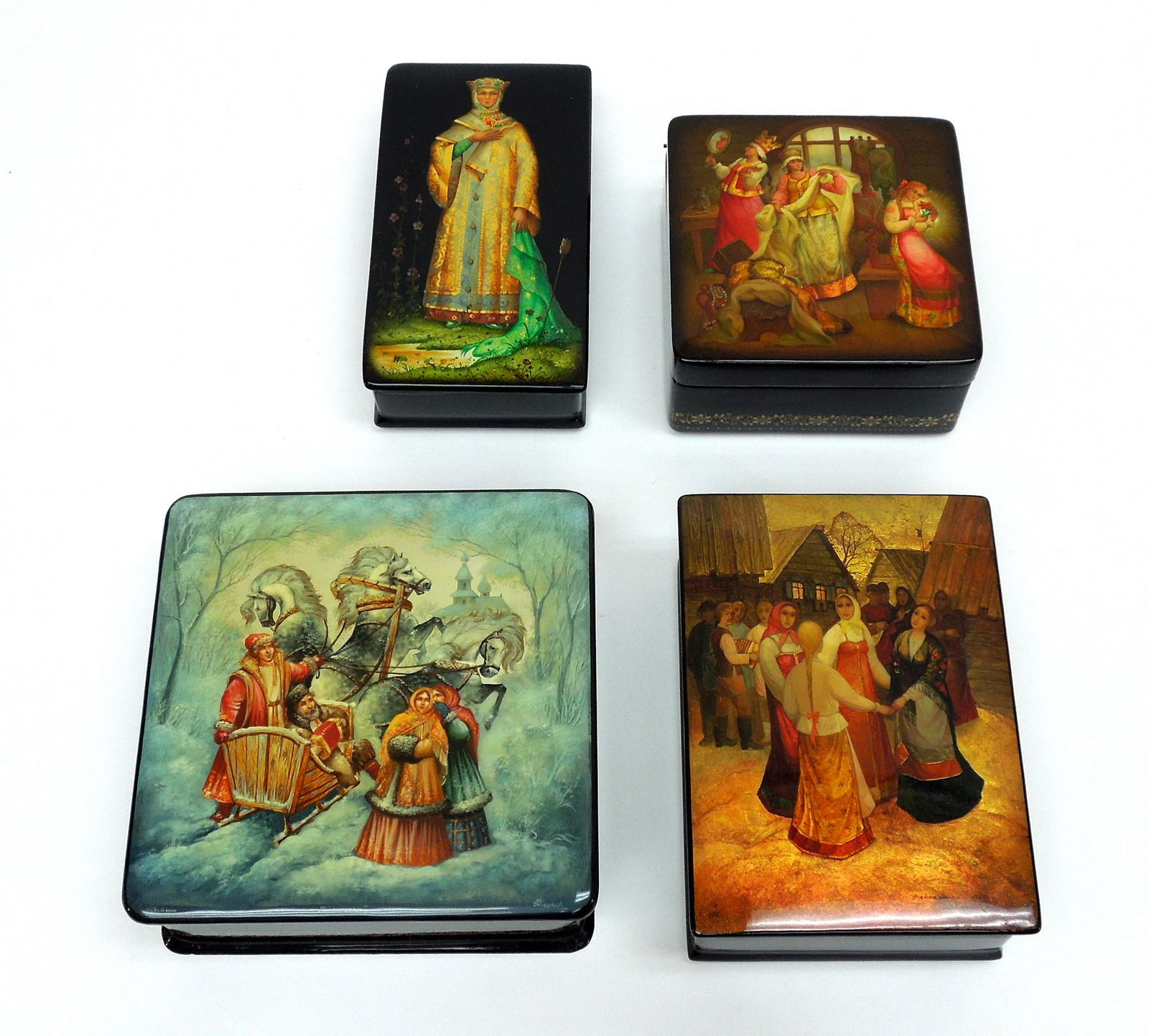 (4) Fedoskino Russian Lacquer Boxes. - Feb 29, 2020 | D.G.W ...