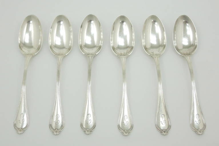 (6) Towle Silversmiths Sterling Silver Soup Spoons.
