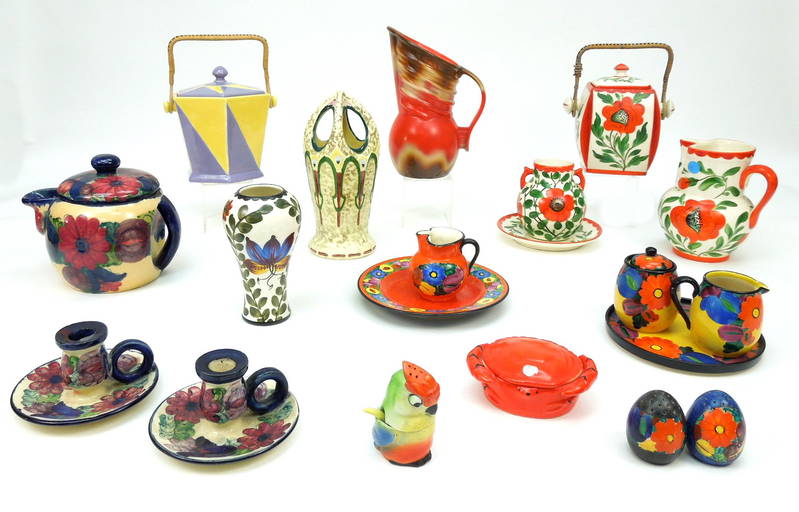 Group Assorted Czech Pottery And Porcelain.