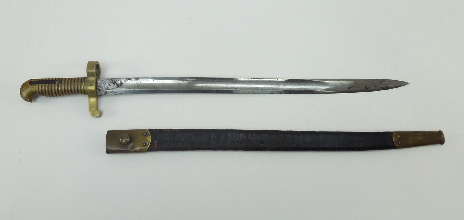 Civil War Era Zouave Bayonet With Scabbard.