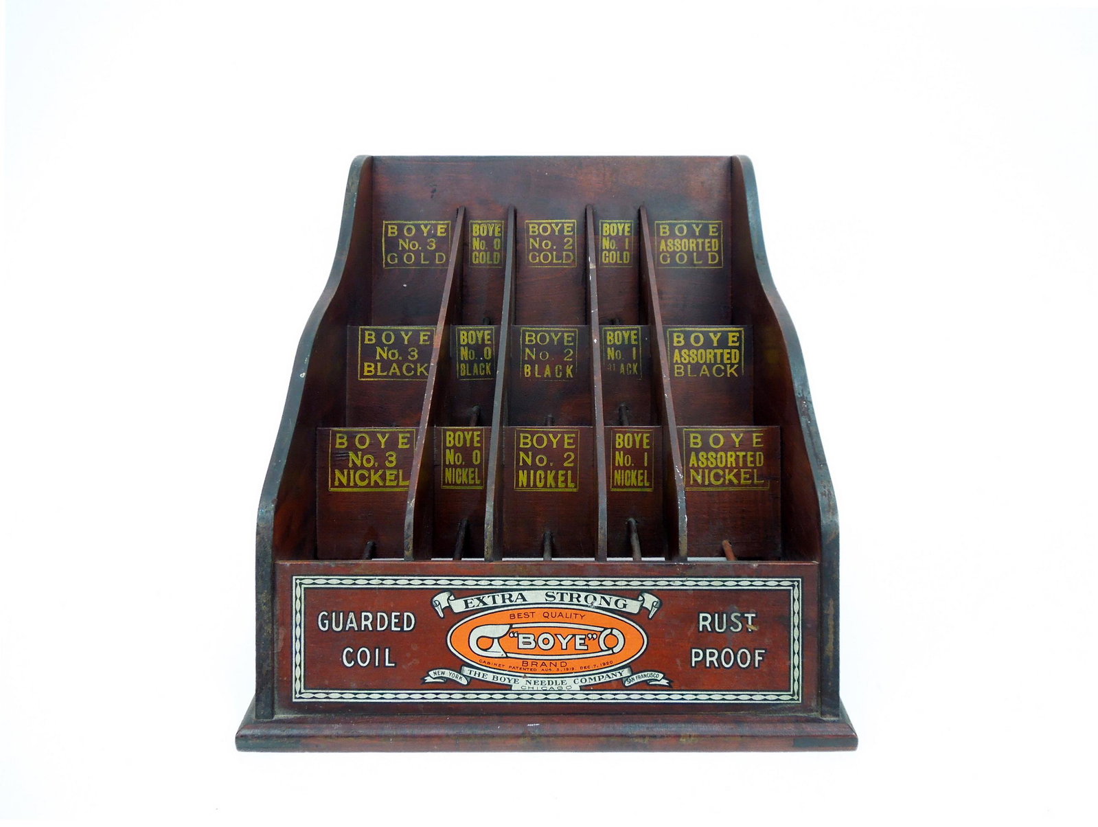Vintage 1920s Boye Needle Co. Counter Top Display.
