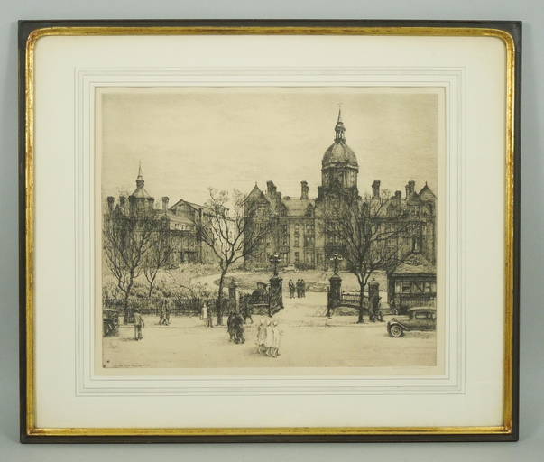 Gabrielle Clements Etching, Johns Hopkins Hosptial. (#0002) on Feb 26 ...