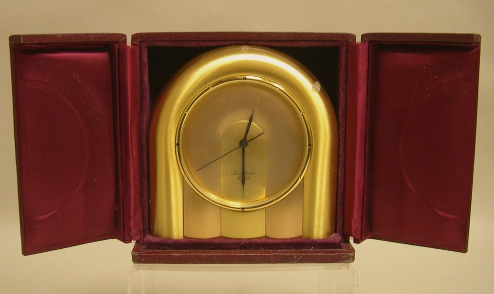 Art Deco Style Jean Roulet Le Locle Swiss Travel Clock