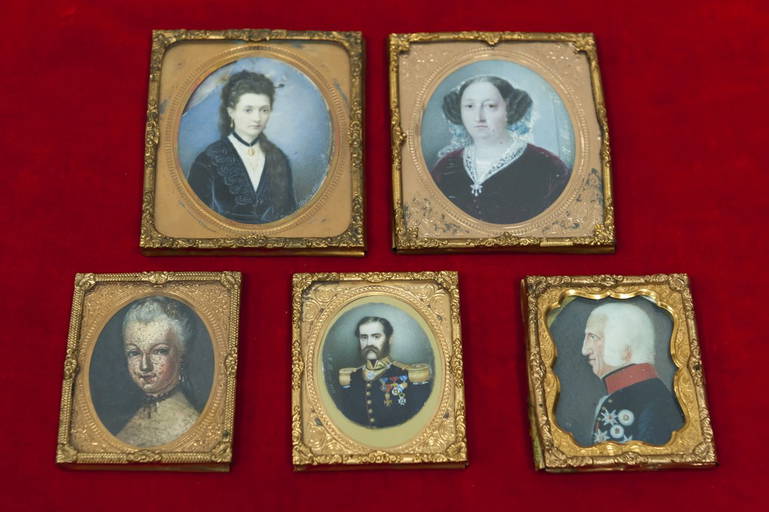 (5) Hand Painted Portrait Miniatures.