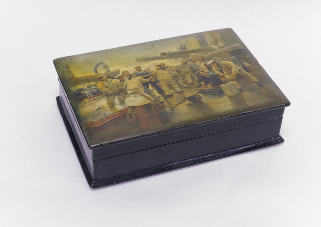 Russian Fedoskino Lacquer Box 1935.