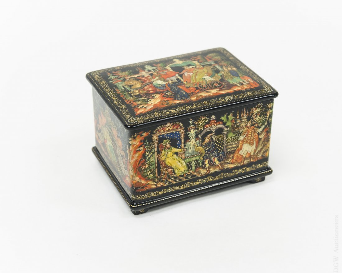Russian Palekh Lacquer Box.