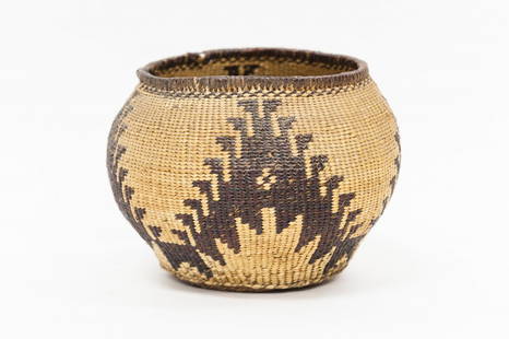 Antique Native American Woven Grass & Root Basket