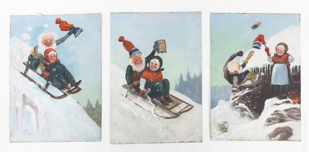 (3) Otto Moe Oil Paintings.