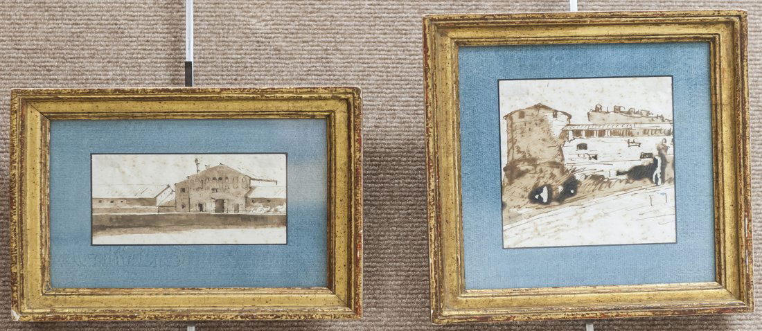 (2) Tiepolo Pen & Ink Drawings.