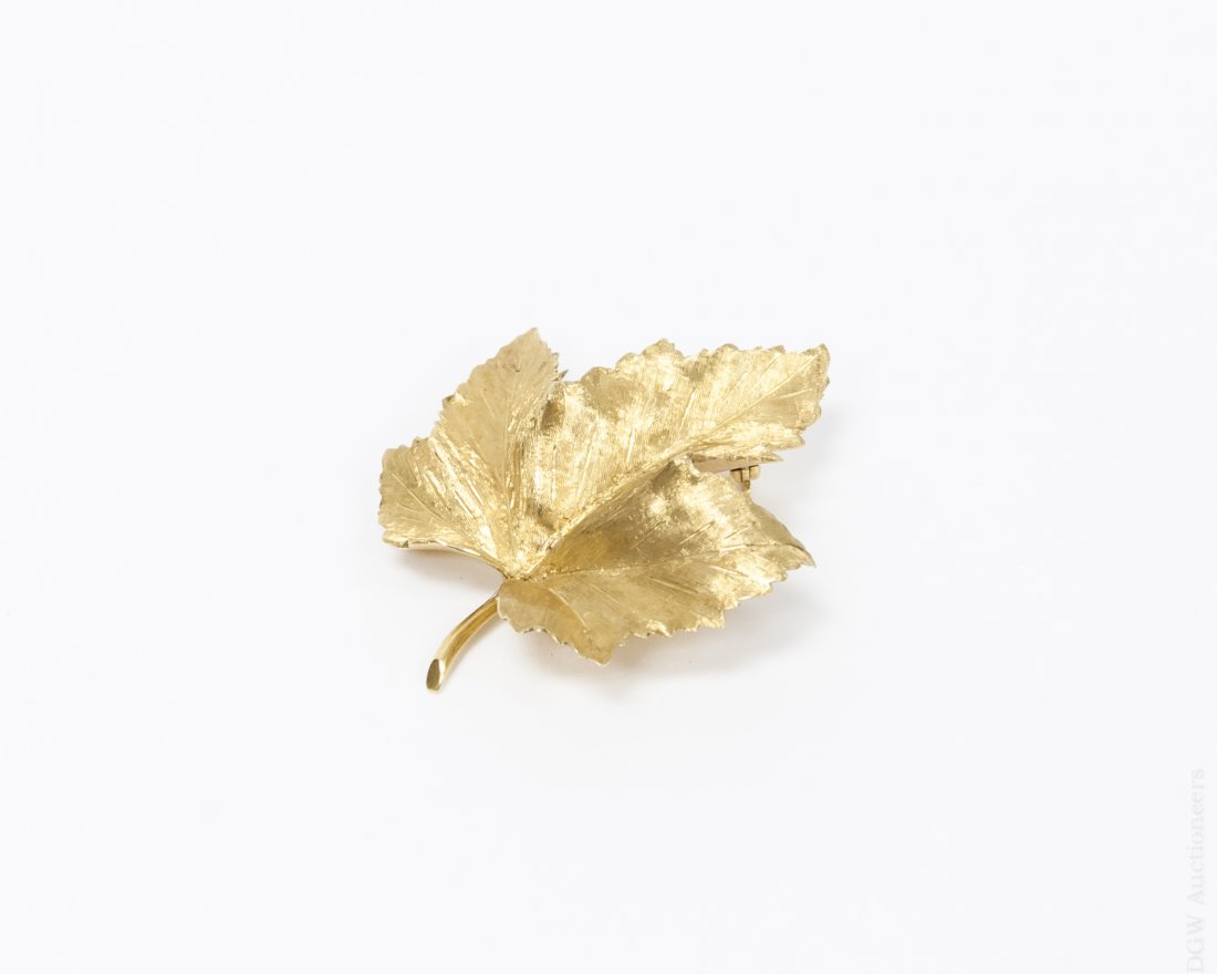 Tiffany & Co. Gold Maple Leaf Brooch