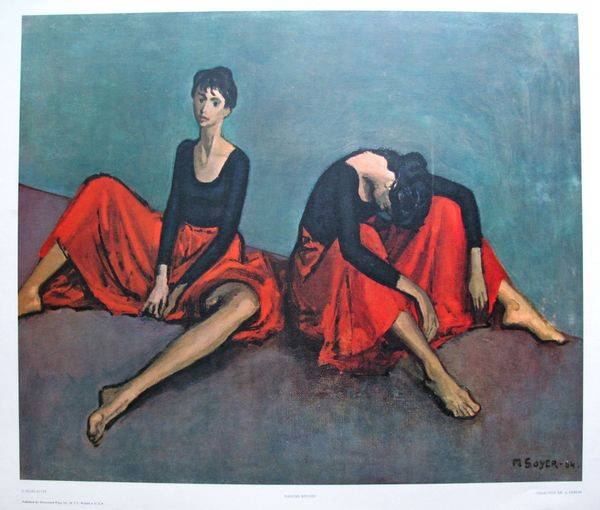 Moses Soyer Dancers Reposed Plate Signed Lithogra