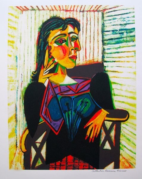#57 PORTRAIT OF DORA MAAR SEATED PICASSO ESTATE SIGNED
