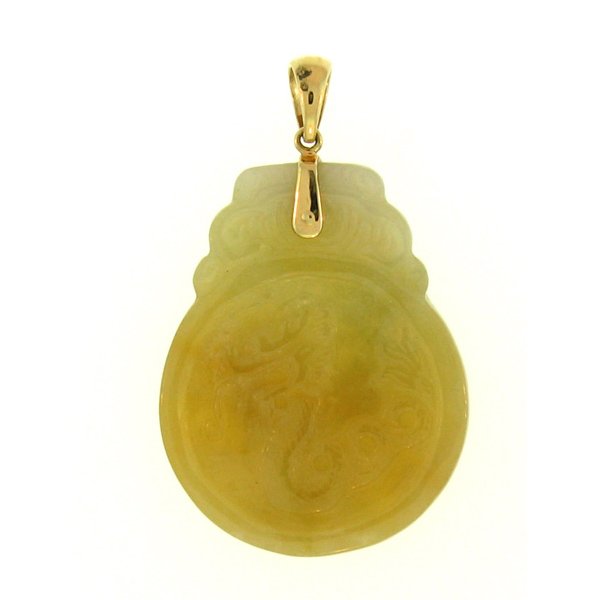 NATURAL YELLOW JADE PENDANT