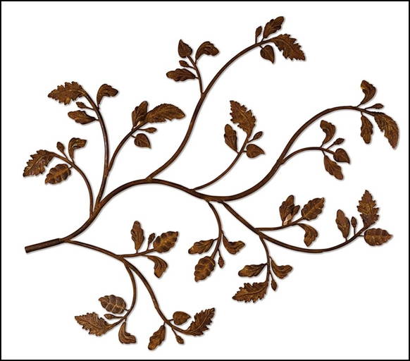 Rusty Branch Metal Wall Art