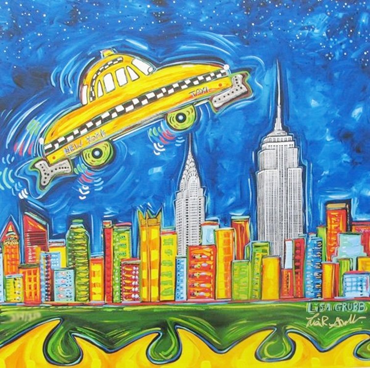 LISA GRUBB "EXCITING NYC" HAND SIGNED LIMITED EDITION