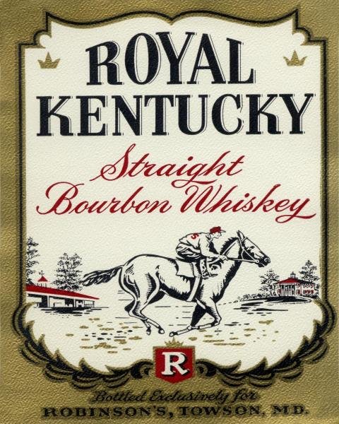 Vintage Booze Labels Royal Kentucky Straight Bourbon