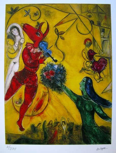 Marc Chagall Circus Limited Edition Facsimile Signed