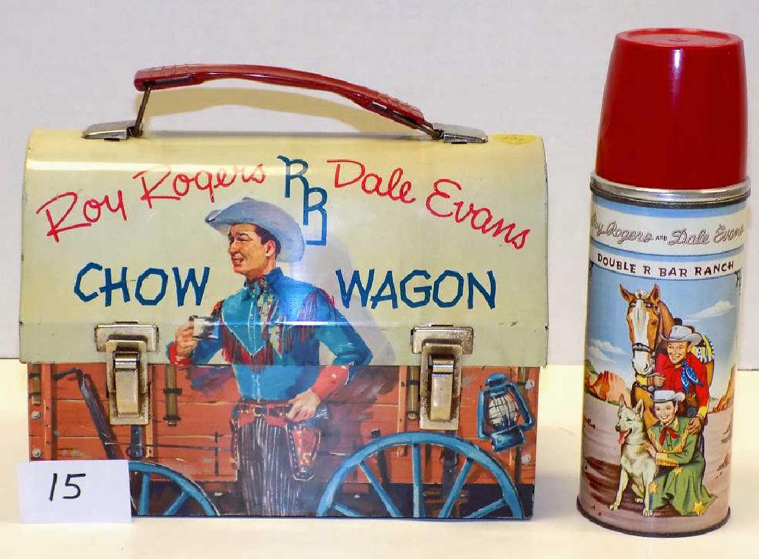 Roy Rogers Dale Evans Chow Wagon Lunch Box Vintage 1958