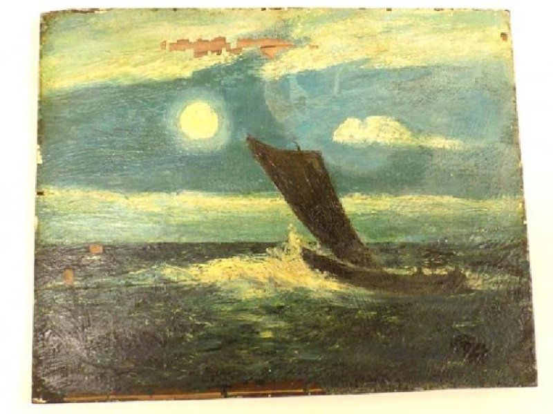 ALBERT PINKHAM RYDER - SHIP STUDY PAINTING
