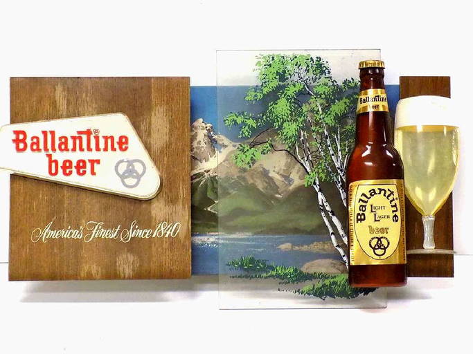 Vintage Ballantine Beer Advertising Sign
