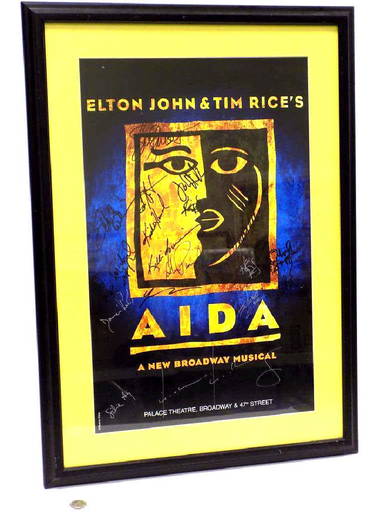 ELTON JOHN TIM RICE'S AIDA SIGNED BROADWAY POSTER - Aug 03, 2019 ...