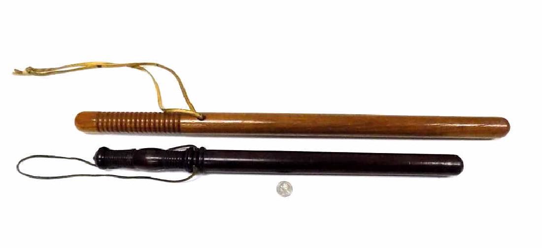 PAIR OF CARVED WOODEN BILLY CLUB BATONS - Aug 03, 2019 | Great Estates ...