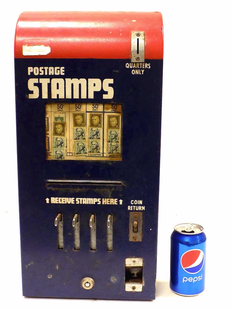 Vintage Postage Stamps Coin Op Vending Machine