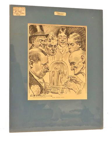 Charles Dana Gibson Some Ticker Faces Lithograph