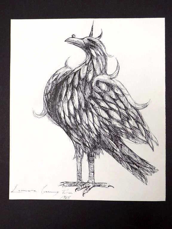 Leonora Carrington Surrealist Pen & Ink Drawing