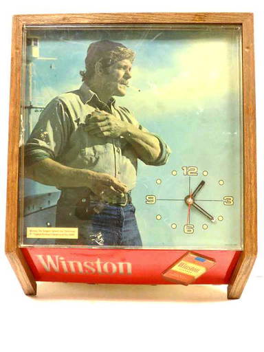 Vintage Winston Cigarettes Advertising Clock