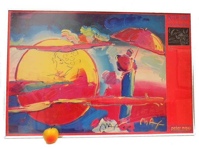 PETER MAX NEW MOON II SIGNED POSTER W/ DRAWING (#2168) on Jan 30, 2022 ...