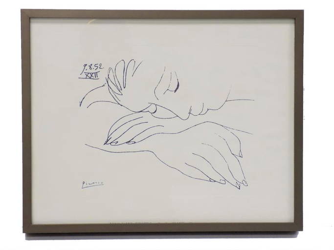 Picasso Sleeping Lady Lithograph 9.8.52 Xxii