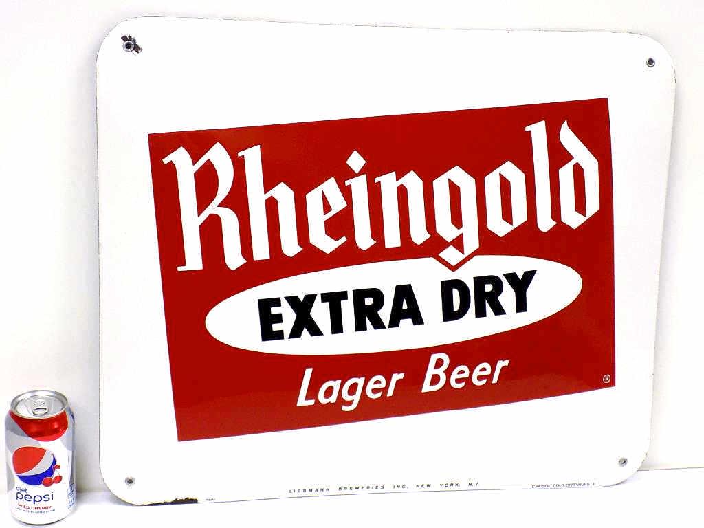 RHEINGOLD BEER PORCELAIN ADVERTISING SIGN - Sep 18, 2022 | Great ...
