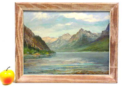 Mountain Town Oil Painting By Nevada Artist Max Bunnell