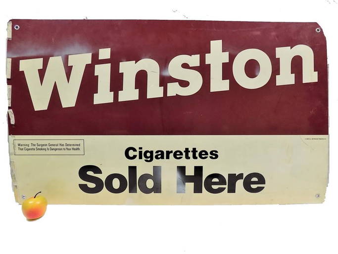 Vintage Winston Cigarettes Advertising Sign