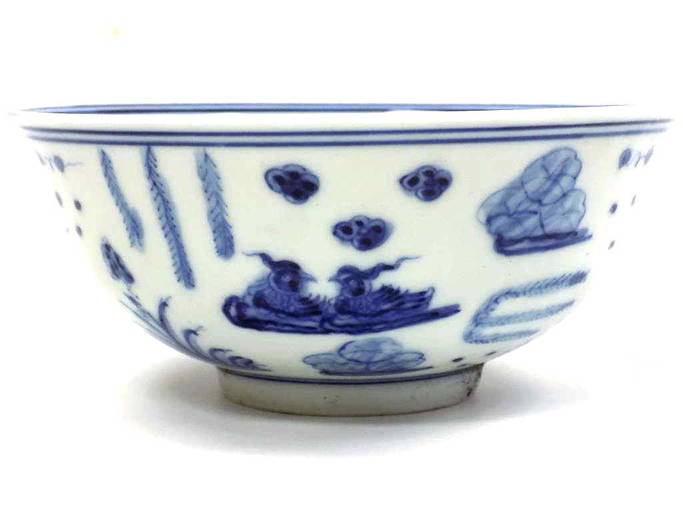 Chinese Porcelain Prosperity Palace Bowl Chenghua