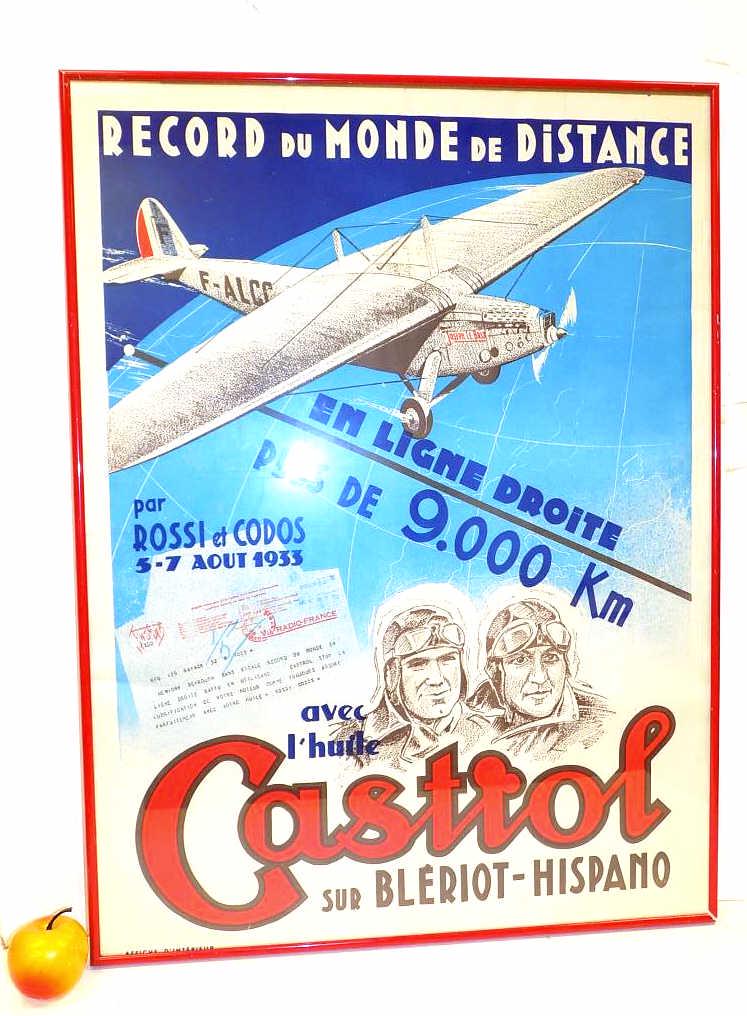 Castrol Military Airplane Advertising Poster Auction
