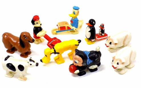 1930s Walt Disney Rubber Toy, Mickey Mouse & Donald Duck